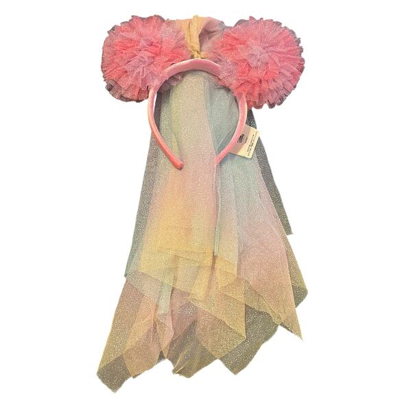 Disney | Accessories | Disney Parks Minnie Mouse Tulle Fluffy Ears Veil ...